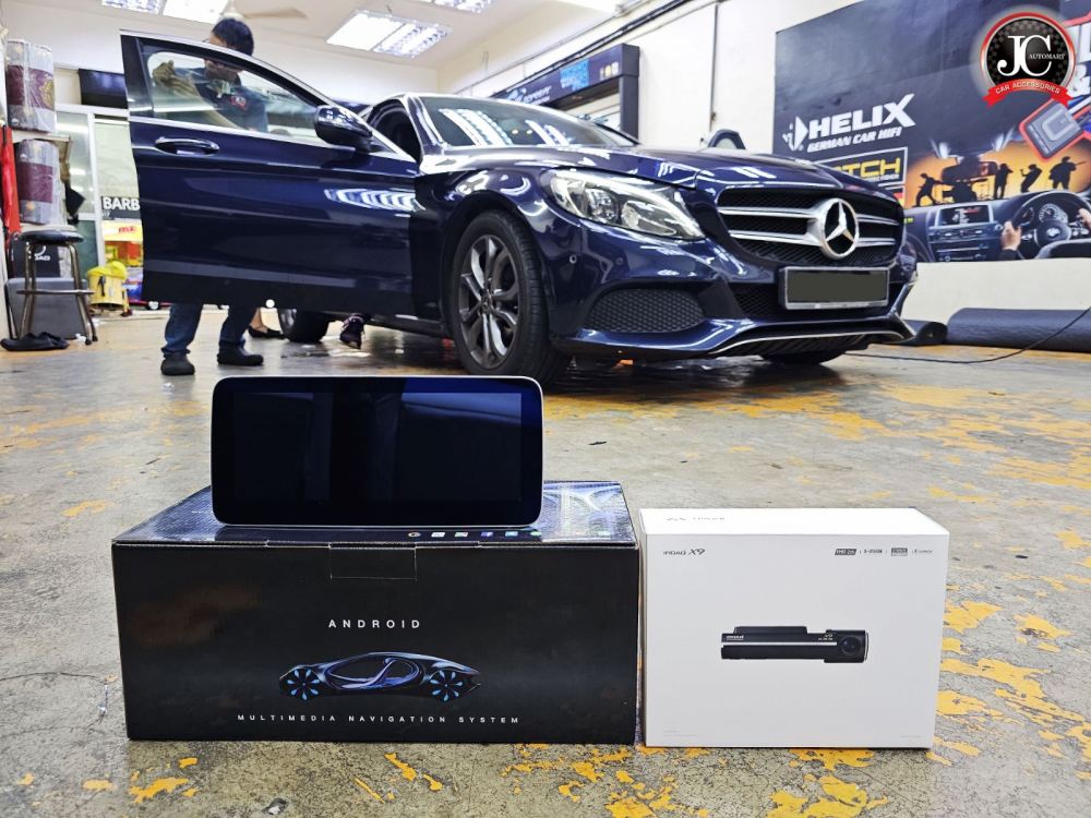 Selangor Mercedes W205 install OEM Android Player & IROAD Dashcam ...