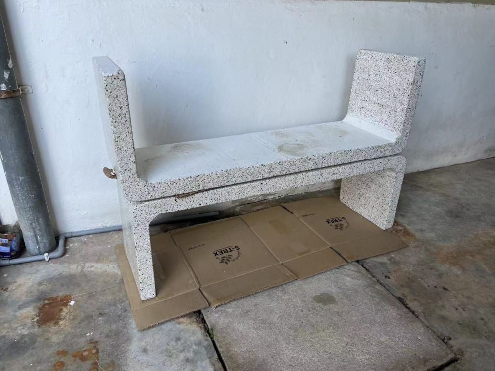 Penang N Shape Stone Bench 4 ft Deliver to langkawi Island | Terrazo ...