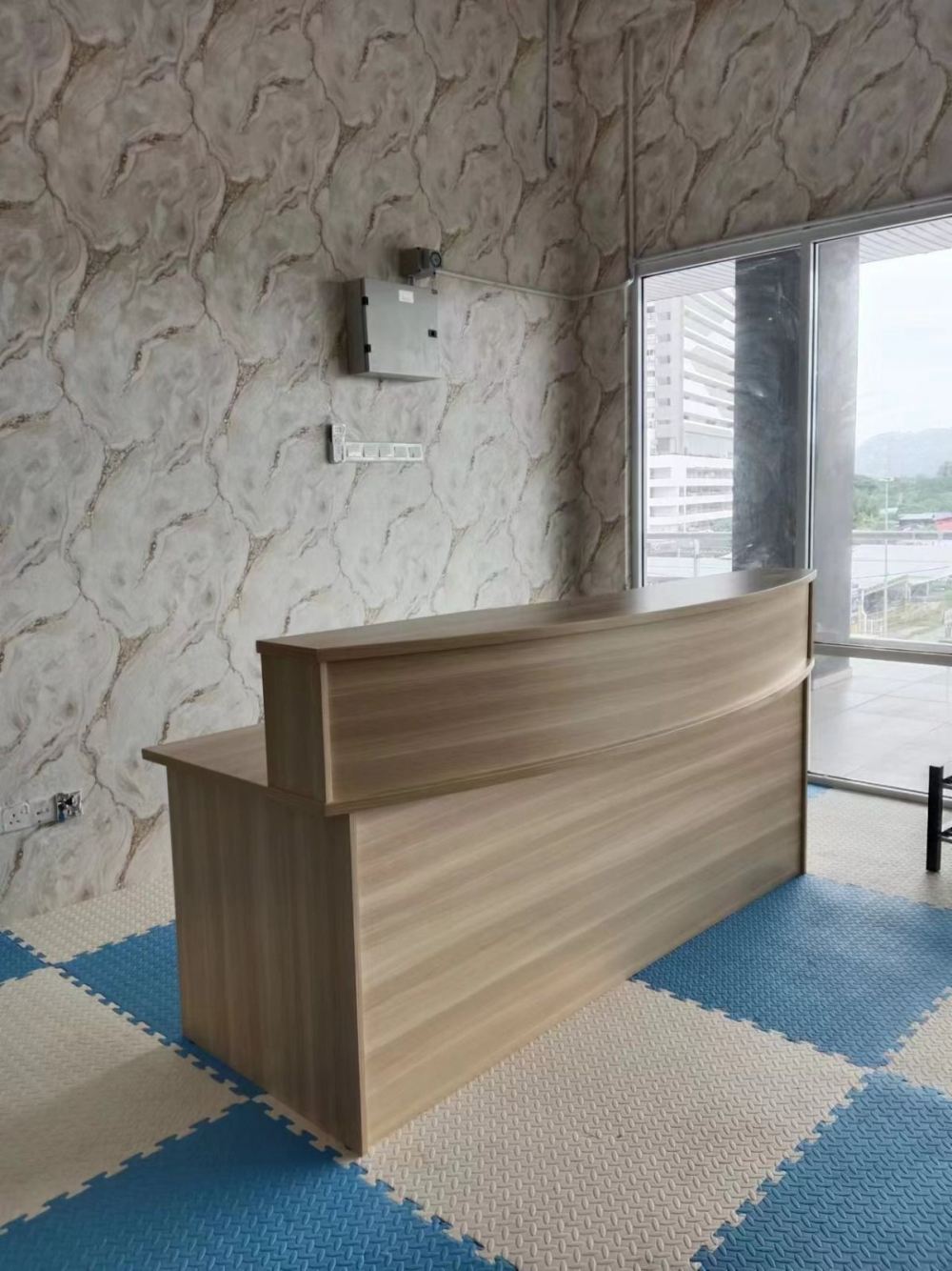 槟城Sweet Home BM Enterprise的7FT Borash Ash Reception Counter Table ...