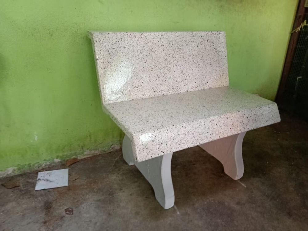 Penang Stone Bench | Outdoor Stone Table and Bench Set | Outdoor ...