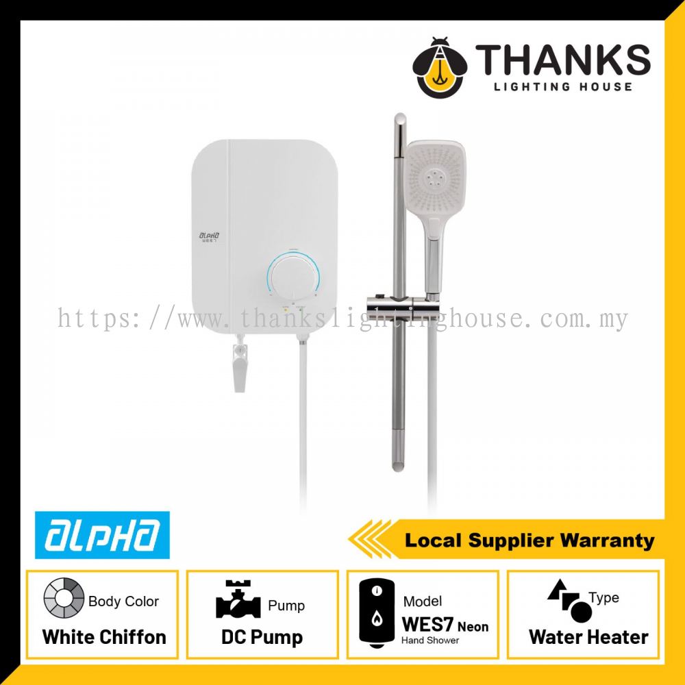 Perak,Ipoh ALPHA WES7 NEON DC PUMP HAND SHOWER WATER HEATER WHITE ...