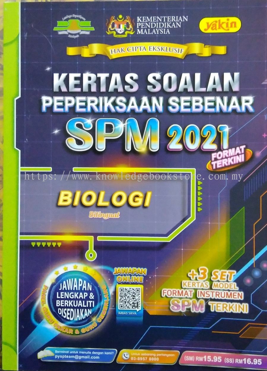 Sabah,Sandakan KERTAS SOALAN PEPERIKSAAN SEBENAR SPM 2021 BIOLOGI SPM - SMK - BOOK from ...