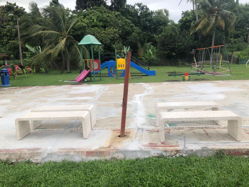 Penang Playground Bench - Terrazo Stone Bench | Outdoor Stone Bench ...