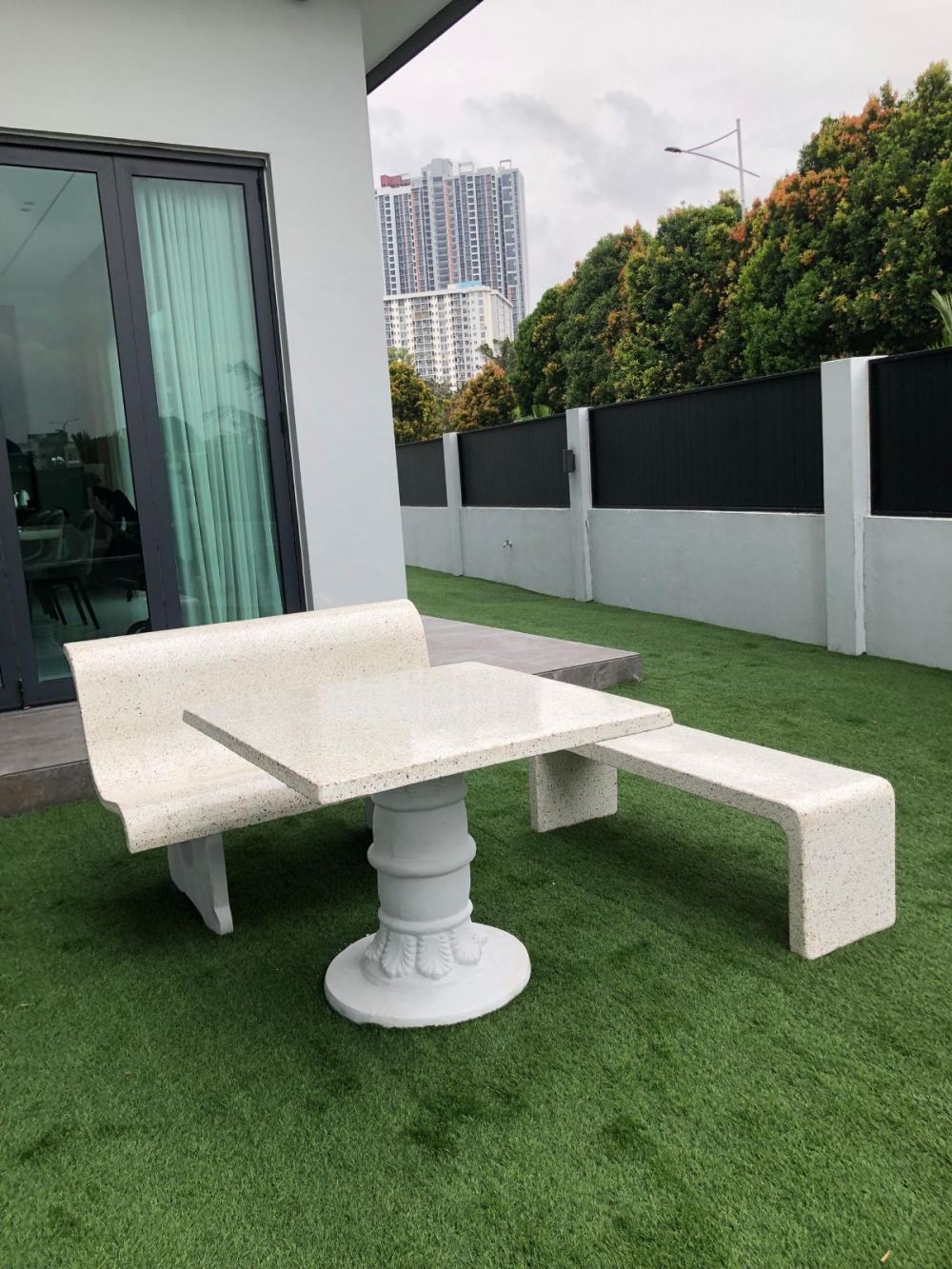Bandar Metro Set Kerusi Meja Batu Moden Taman | Outdoor Table Bench ...