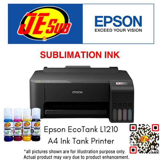 Johor,Pontian,Batu 36 Epson L1210 Printer with Premium Sublimation Ink ...
