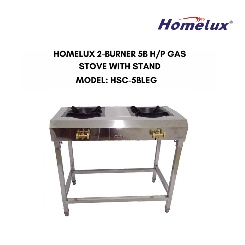 Johor HOMELUX 2 Burner 5B High Pressure Gas Stove with Stand HSC-5BLEG ...