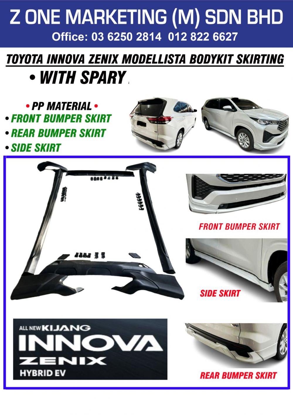 Kuala Lumpur (KL) Toyota innova zenix modellista bodykit skirting ...