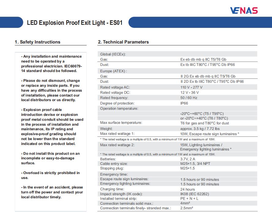 Selangor,Kuala Lumpur (KL) VENAS EX 15W ES01 110V-277V IP66 EXPLOSION ...